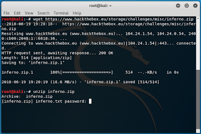 Hack The Box Challenge: Inferno