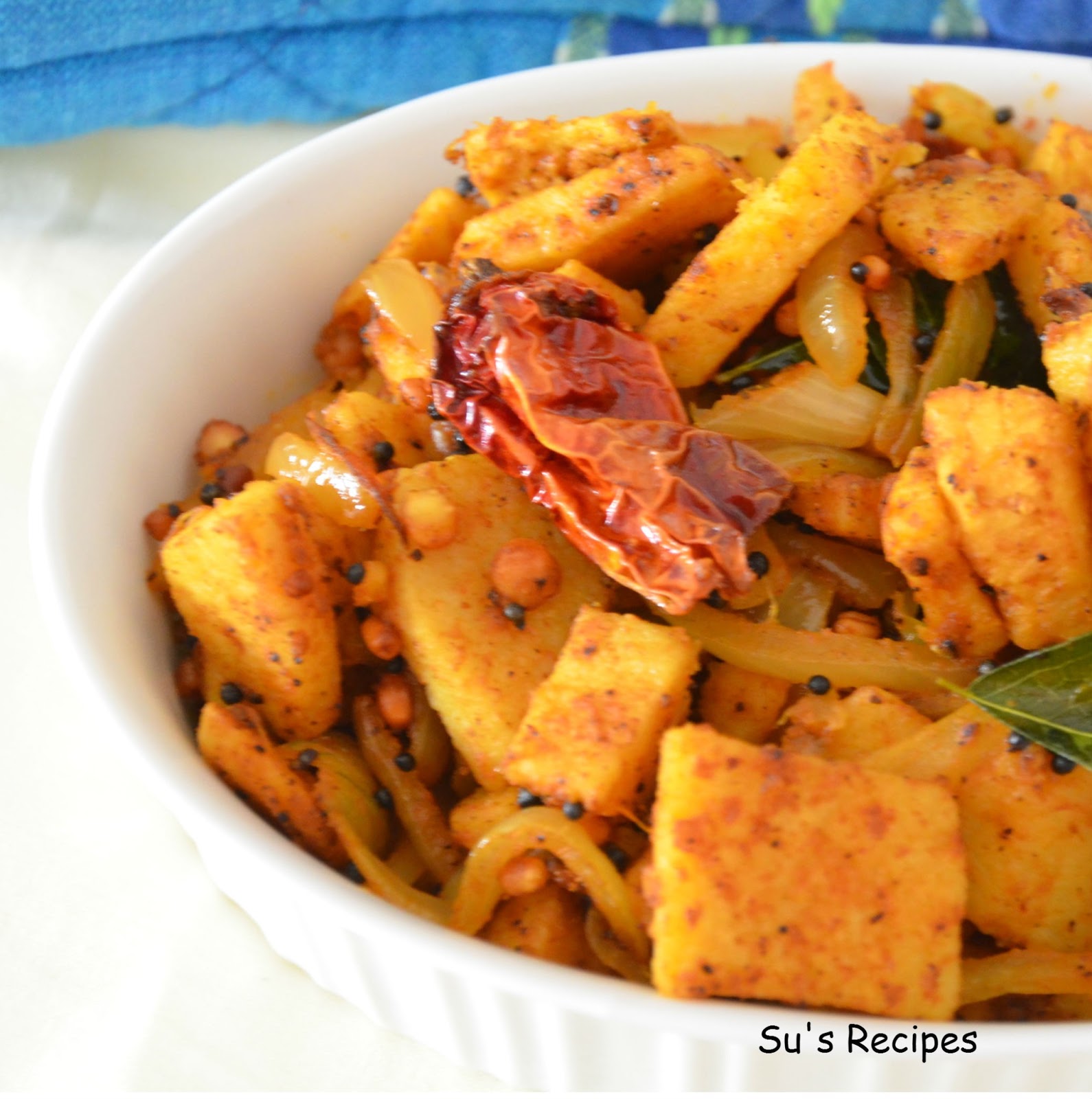 Su's Recipes: Kandagadda Vepudu - Elephant Yam Stir Fry