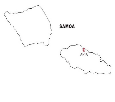 Samoa Map Coloring | COLOR AREA