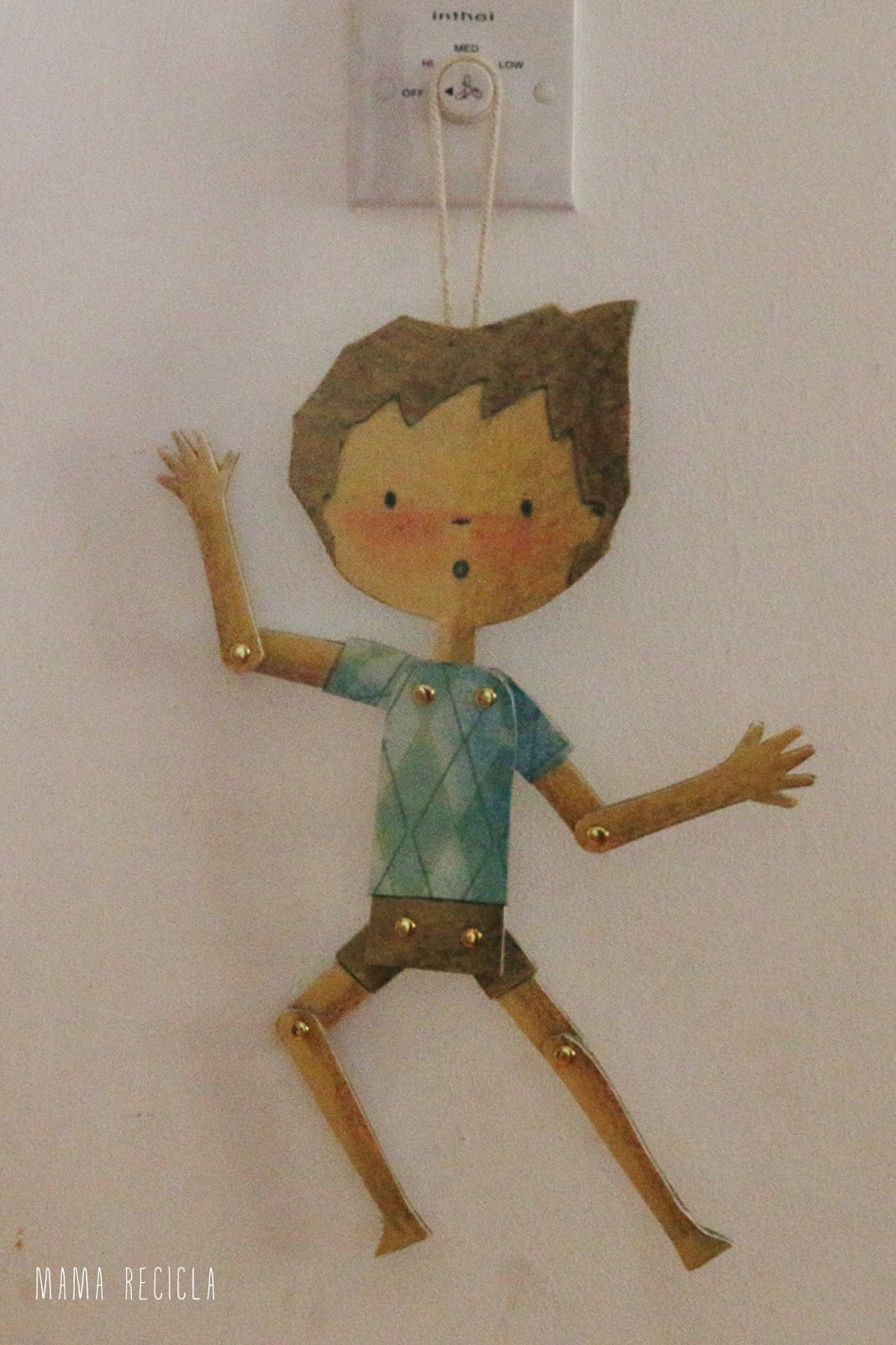 Mamà recicla: Nino articulat / Muñeco articulado / Boneco articulado