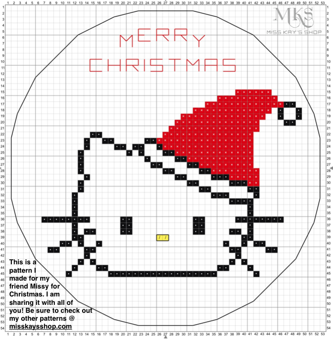 The Misadventures of Miss Kay: Hello Kitty Christmas Cross Stitch