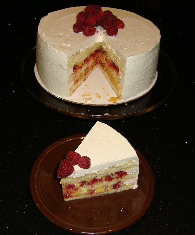 Sarah's Kitchen: Lemon-Raspberry Cake