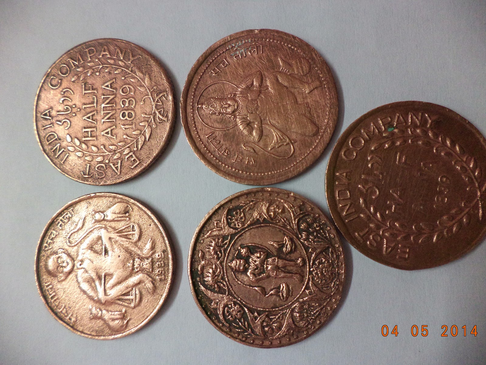 1818 And 1717 East India Company One Anna And Ram Darbar, 51% OFF