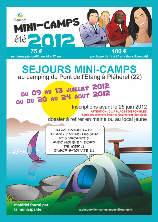 animation jeunesse: Minis-camps du mois d'Août .... On compte sur vous