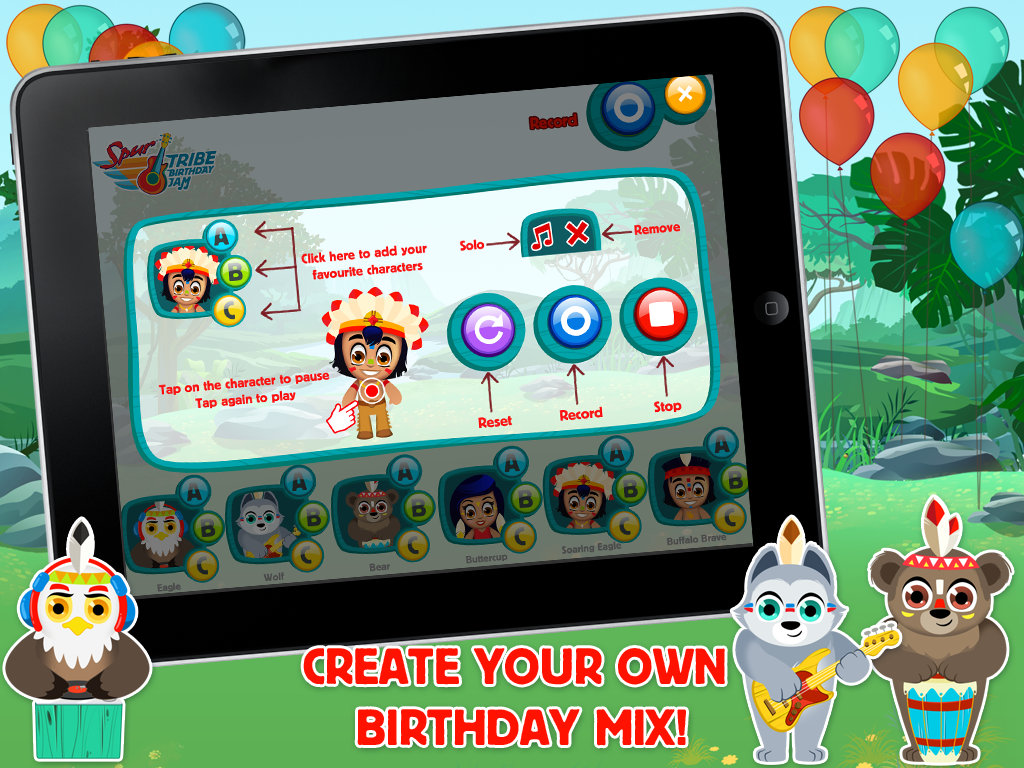 Louwrisa Blaauw Illustration: Spur Tribe Birthday Jam - UI Design