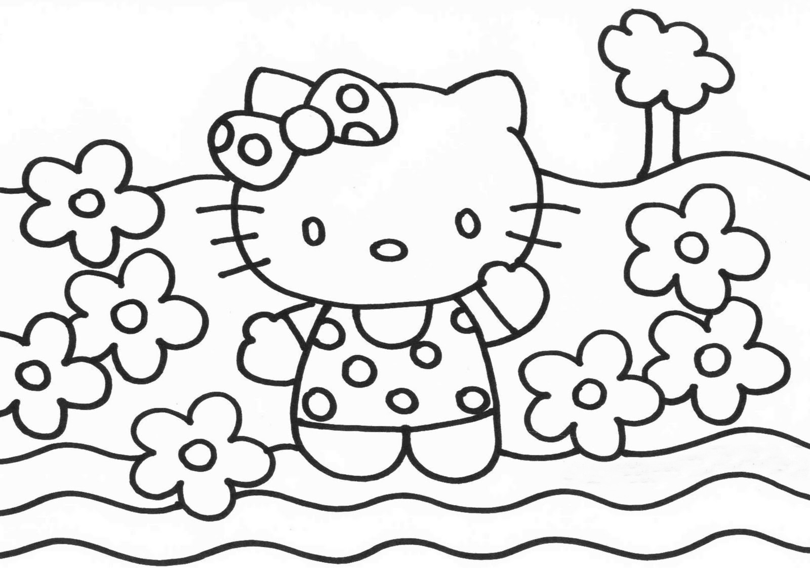JARDIM COLORIDO DA TIA SUH: Hello Kitty para pintar ou imprimir