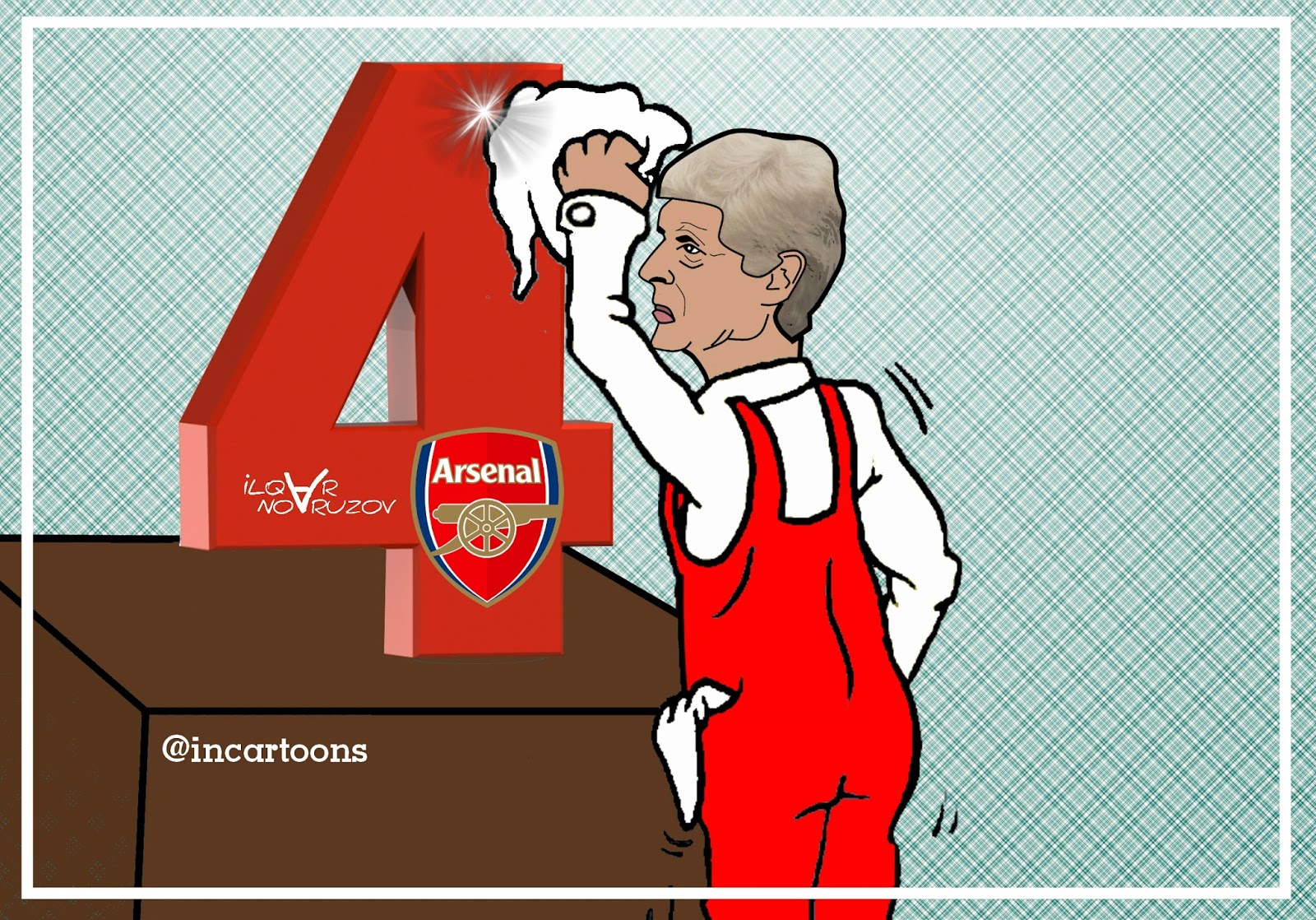 Ilqar Novruzov Cartoon: Arsenal Arsène Wenger Cartoon.