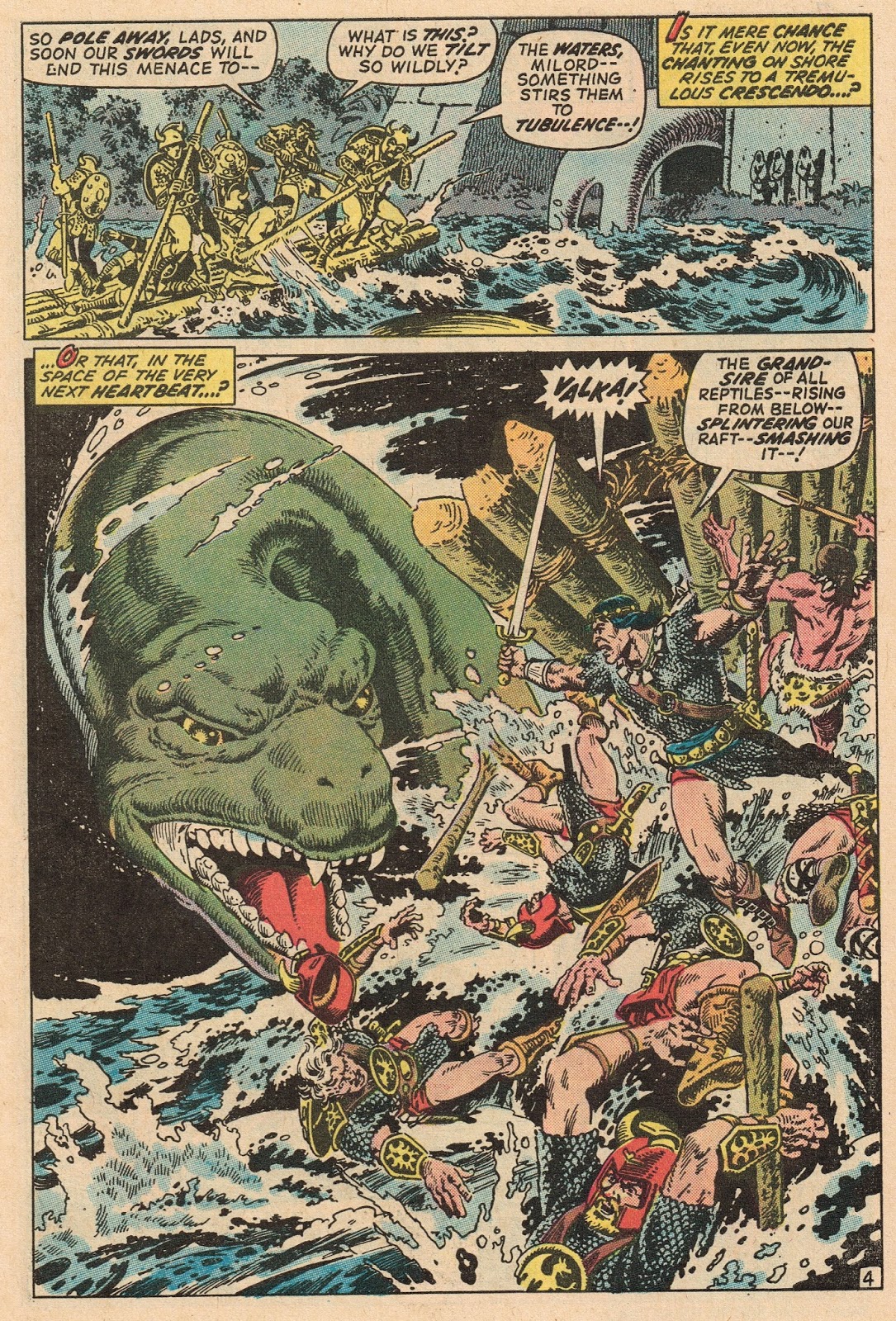 Cap'n's Comics: Kull VS The Serpent-god by John Severin