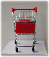 Temporary Waffle: Cutest Mini Shopping Cart for Decor or Play!