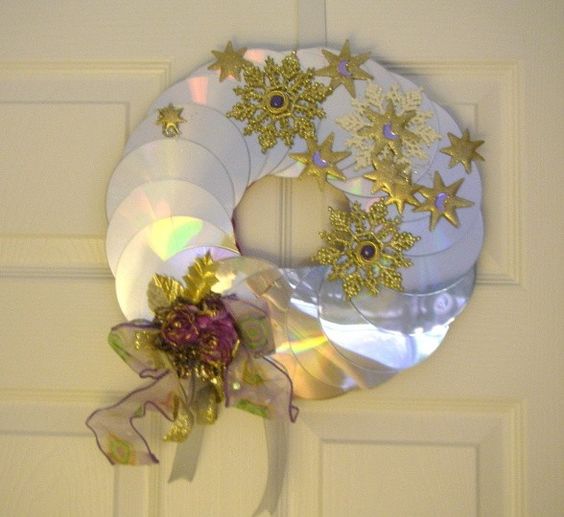 14 ideas para hacer adornos de Navidad con CDs ~ Solountip.com