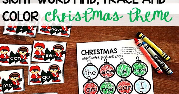 Christmas Sight Words: Find, Trace & Color | Totschooling - Toddler ...