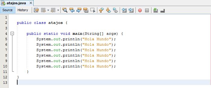 Tutoriales Java: Atajos Java en Netbeans Tutoriales Java: Atajos Java en Netbeans