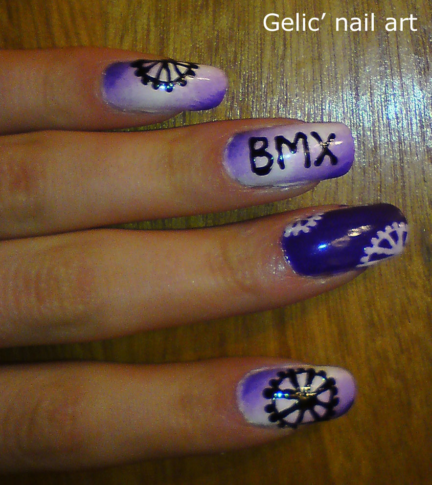 Gelic' nail art: BMX nail art