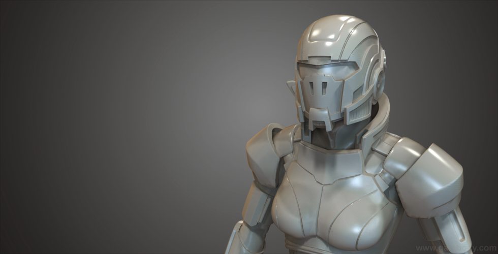 Mass Effect Female Shepard 3D Figurine | Static | 3D Printing Designs