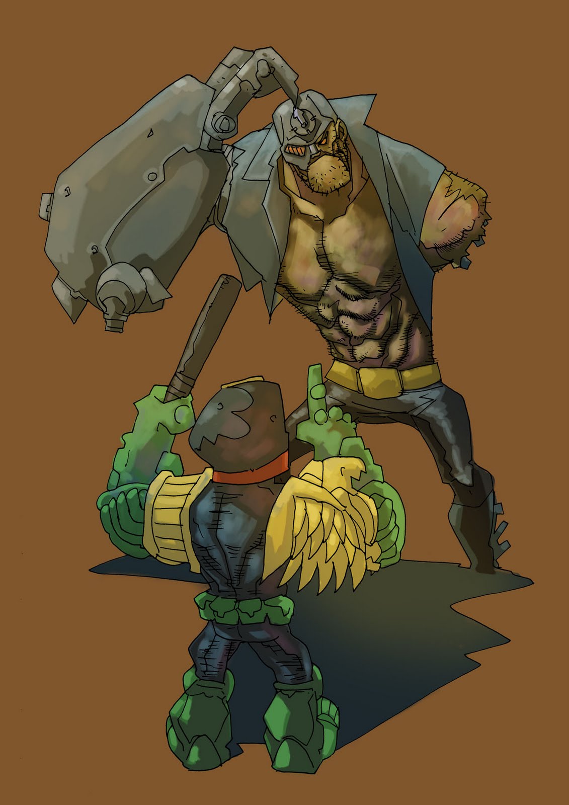 DrawLAAHHH: Mean Machine Angel vs Judge Dredd by Faezal DrawLAAHHH: Mean Machine Angel vs Judge Dredd by Faezal