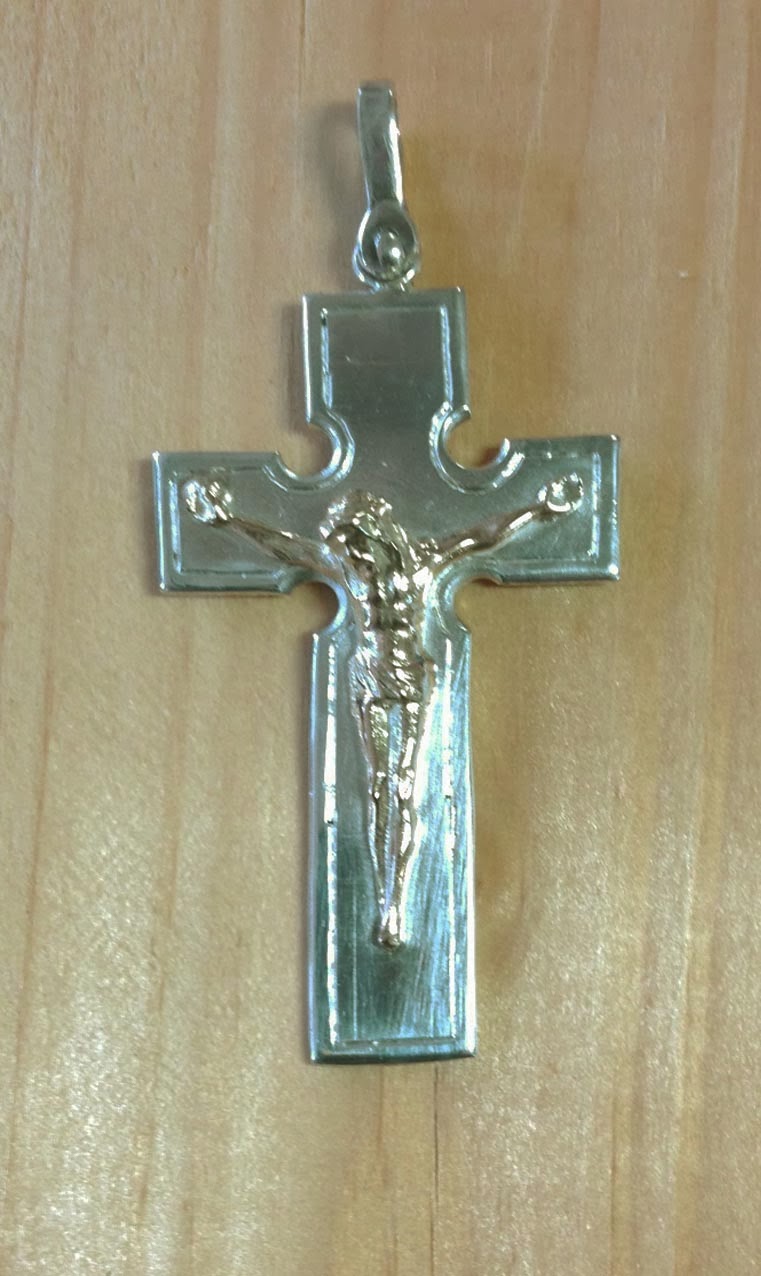 Metalsmith Orfebreria: Silver Cross Gold Christ Cruz de Plata y Cristo ...