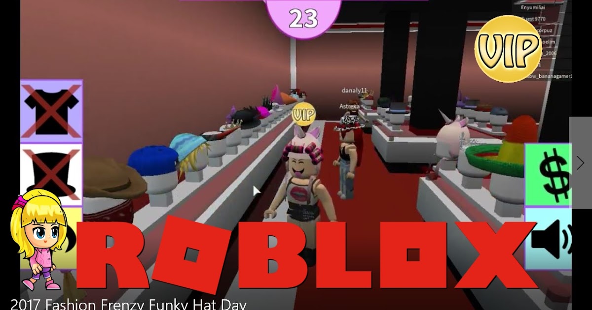Roblox VIP Fashion Frenzy Category Funky Hat Day Gamelog | Chloe Tuber
