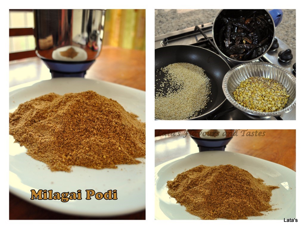 Flavours and Tastes: Milagai podi for idli and dosai