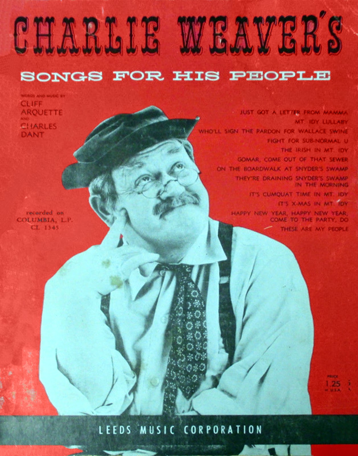 Vintage Stand-up Comedy: Charlie Weaver - Charlie Weaver Sings For His ...