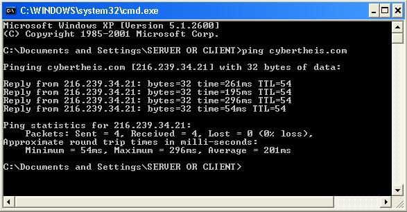 Tutorial Cara Ping Ke Website | Cybertheis Portal
