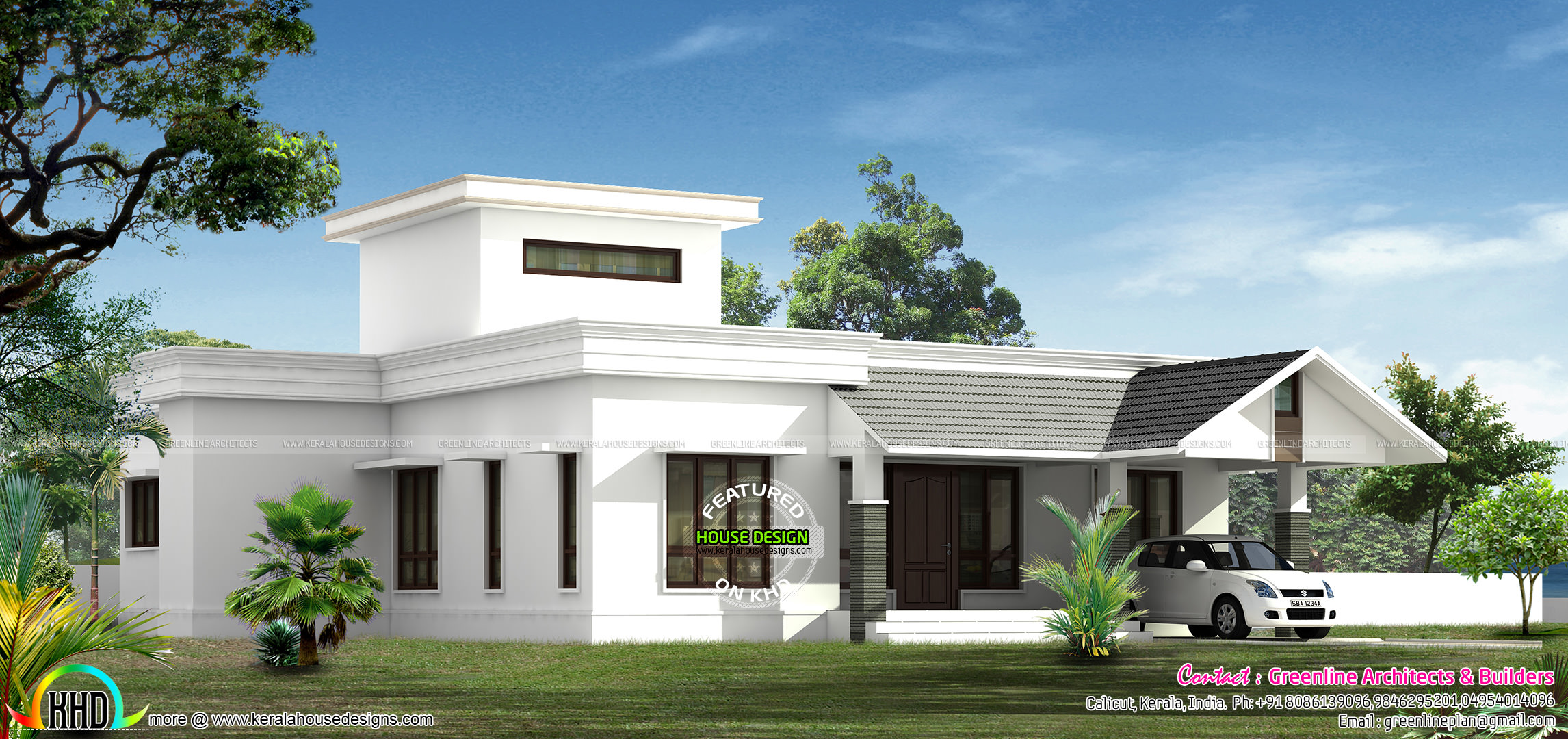Low budget single floor house design two side views - Kerala Home ...