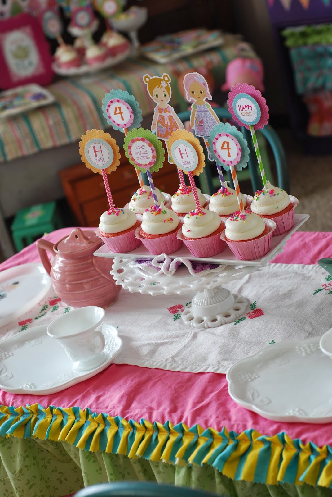 Sweet Cheeks Tasty Treats: {Mooshka Tea Party} Harper's 4th Birthday!