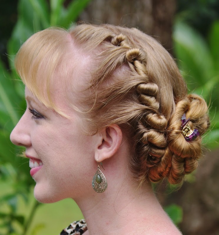 Braids & Hairstyles for Super Long Hair: One-Strand Rosette Lace Updo