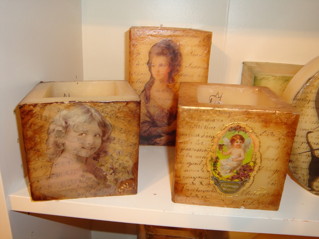 ΚΕΡΙΑ ΧΕΙΡΟΠΟΙΗΤΑ .......... CANDLES HAND MADE: Κεριά ρετρό
