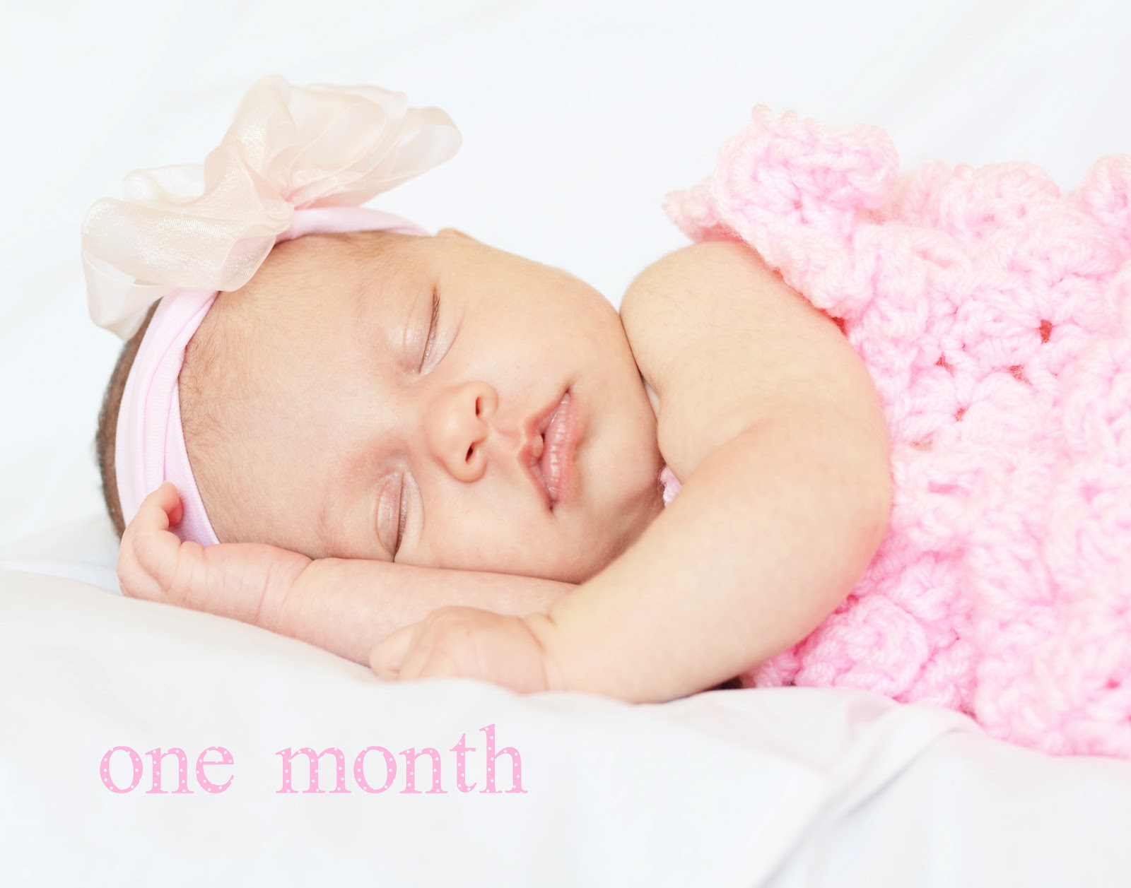Adeline Belle and Lila Grace: One Month Old