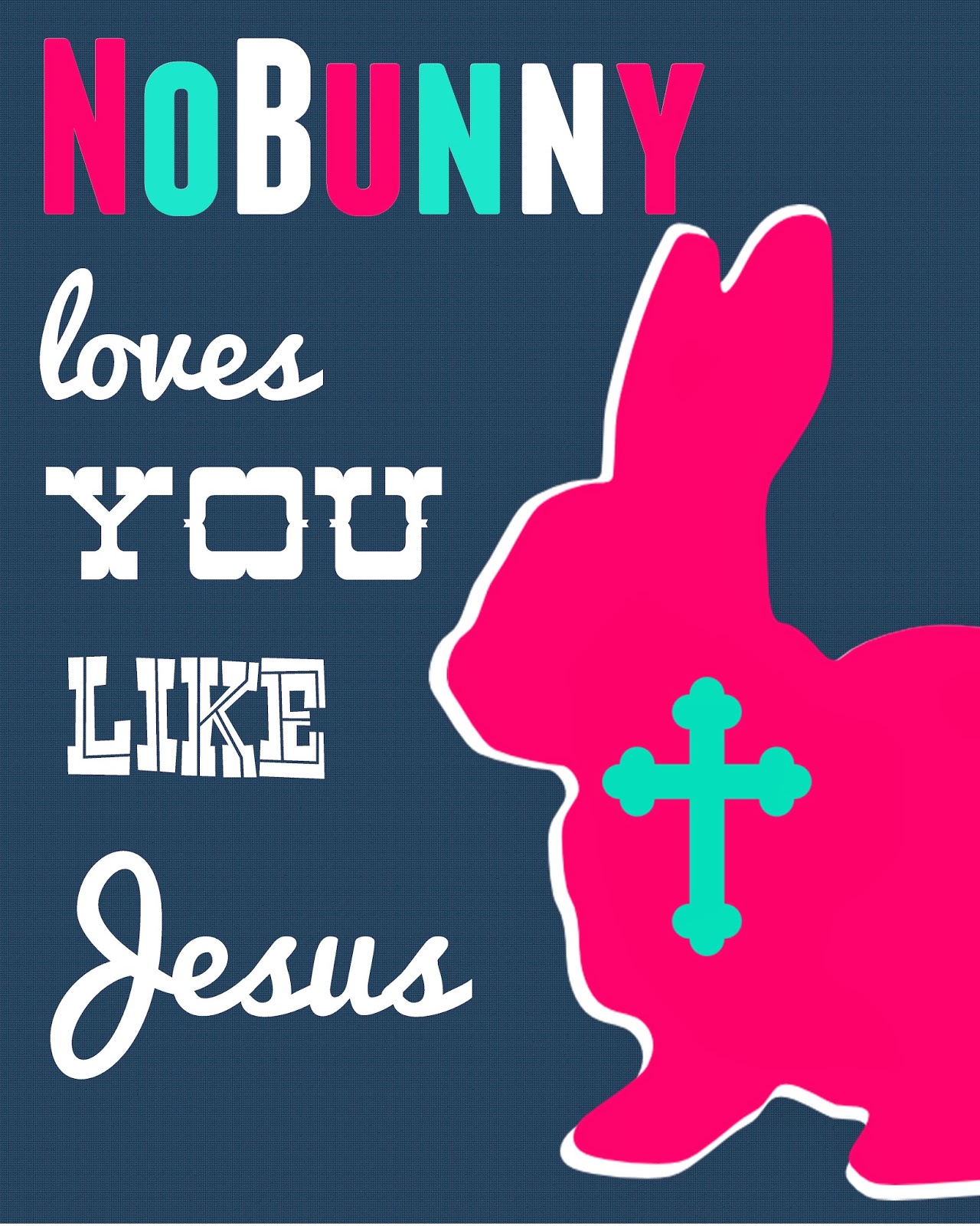 No Bunny Subway Art: Free Printable