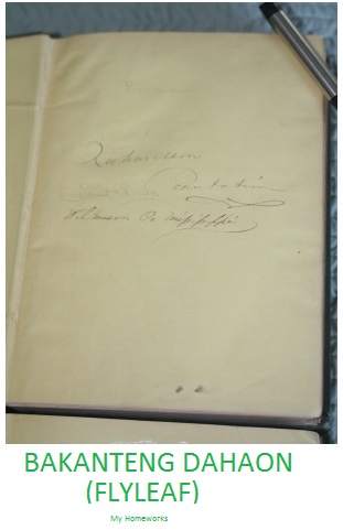 My Homeworks: Bahagi ng Aklat-Bakanteng Dahon