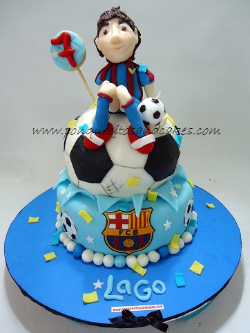 Cursos de Repostería - RECETAS y TUTORIALES: Tarta de Messi para Lago