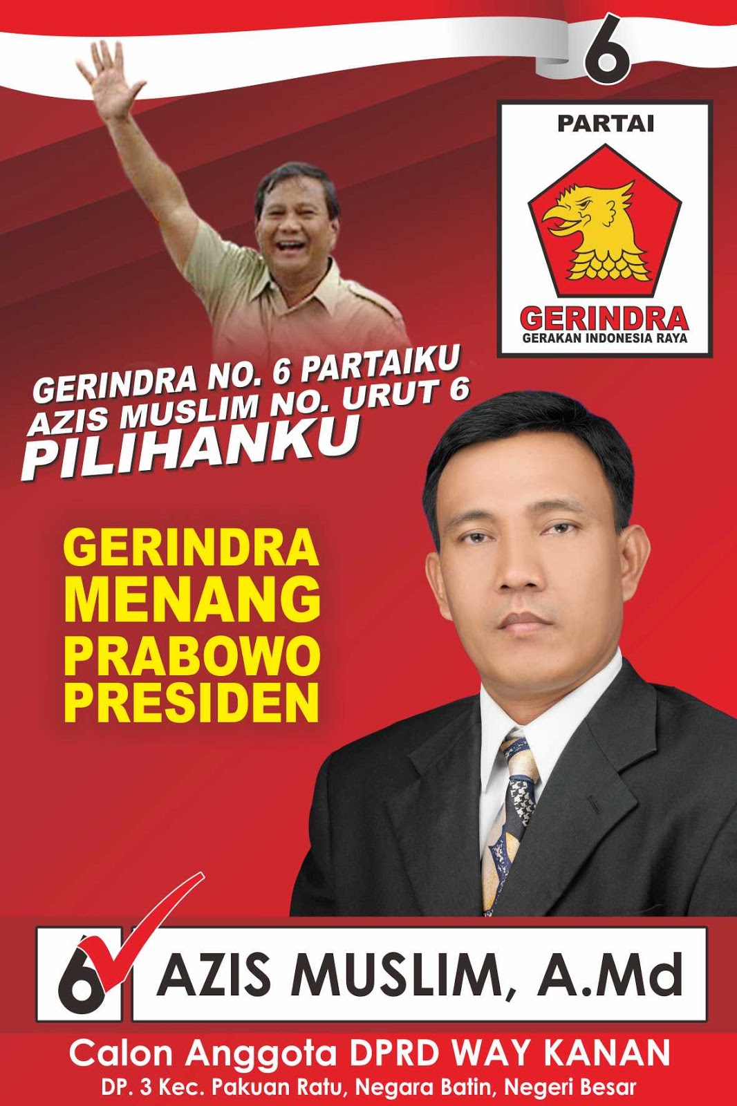 Afrora Desain: Desain Calon Legislatif partai gerindra