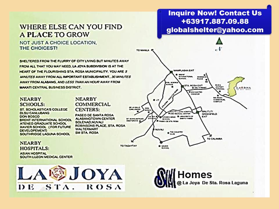 SM's House and Lot in Sta Rosa, Laguna: La Joya Balibago, Sta Rosa Laguna
