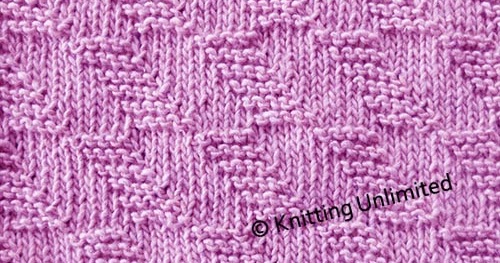 Horizontal Parallelogram Knit Purl