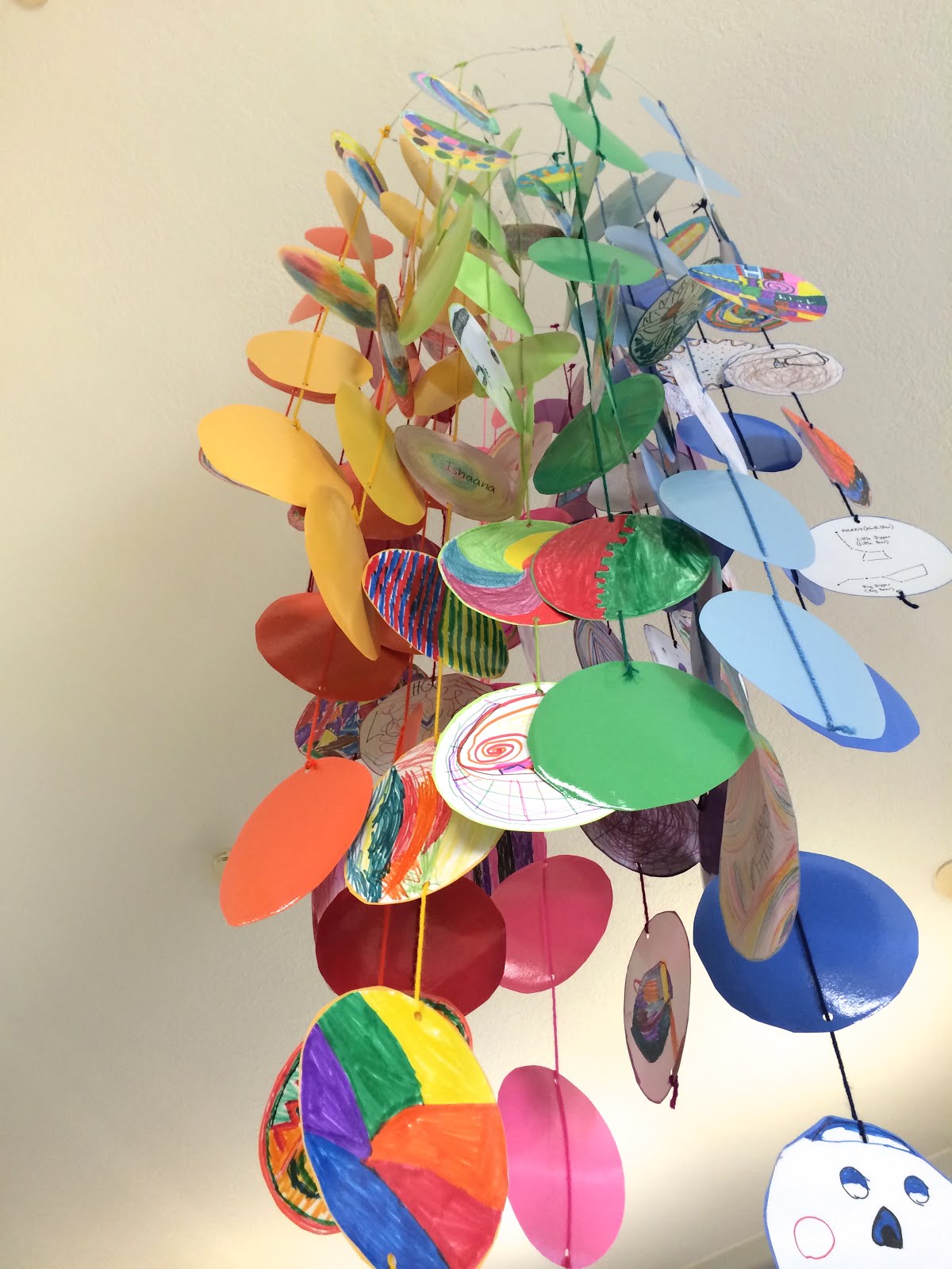 art teach art: Our International Dot Day Collaborative Mobile is Complete!