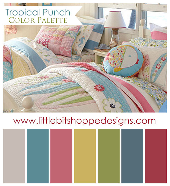 Little Bit Shoppe Blog: I {he♥rt} Color: Tropical Punch Color Palette