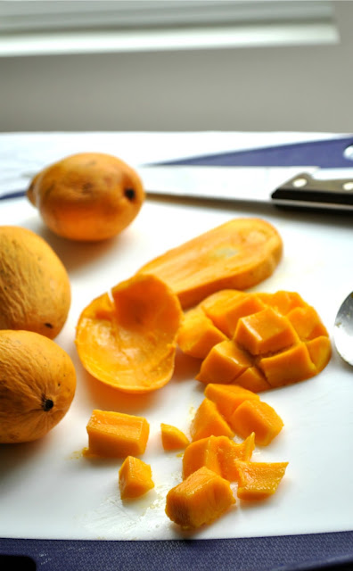 virgin mango bellinis + basil | Chow Creations