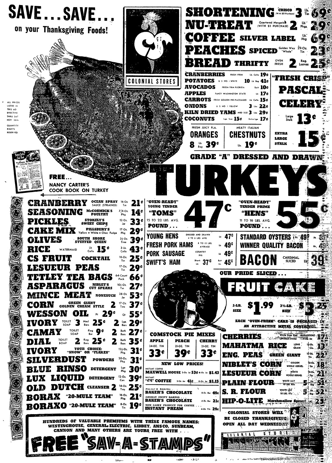 THANKGSIVING GROCERY SHOPPING IN 1955