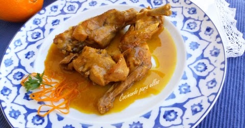 Cocinando para ellos : CONEJO A LA NARANJA