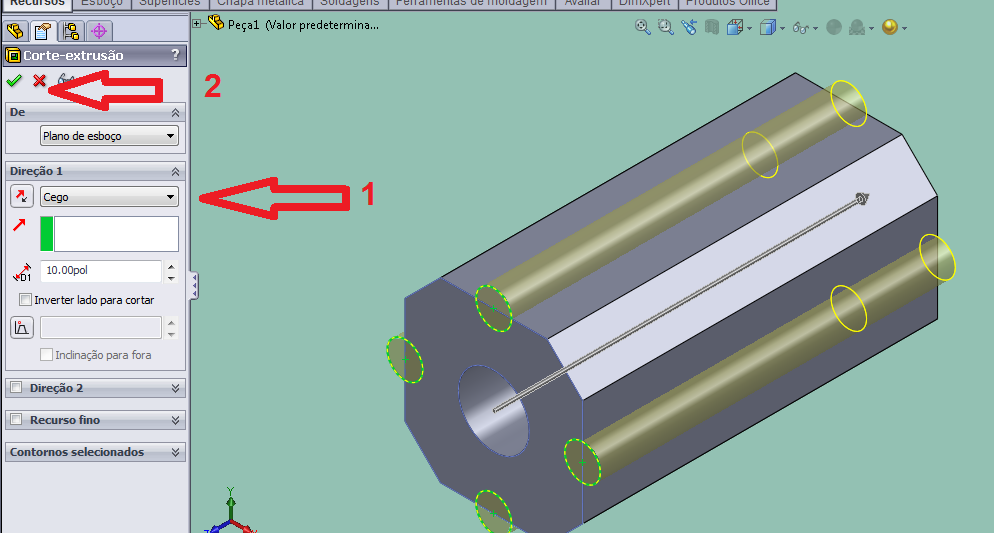 Extrude Plus: Exercício prático de SolidWorks - iniciantes