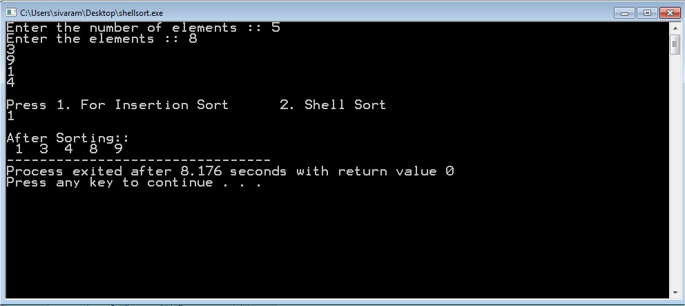 Technology Blog : Implementing shell sort using insertion sort (or ...