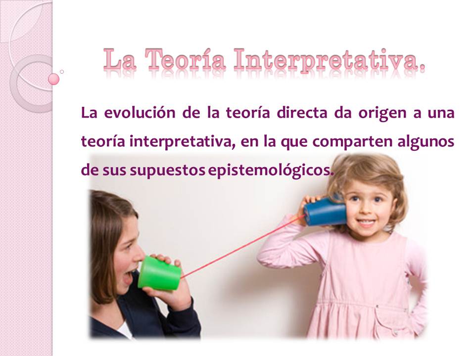 BASES PSICOLÓGICAS DEL APRENDIZAJE: Exposición: Teoría Interpretativa