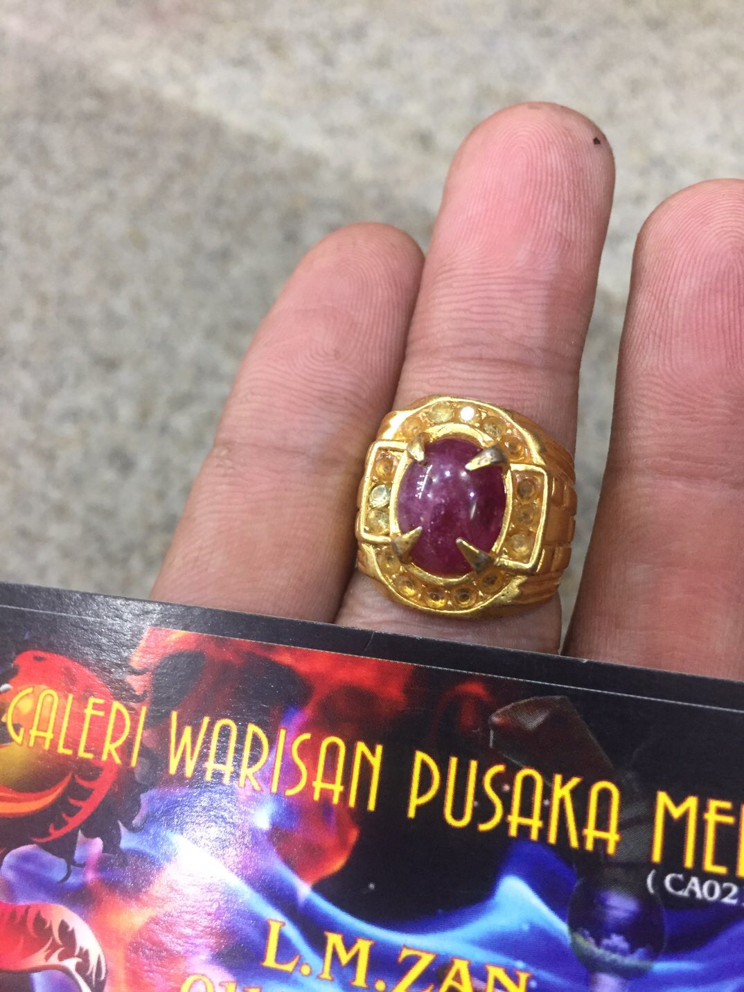 SELANGKAH KE ALAM MISTIK: CINCIN BATU DELIMA BURMA DARAH MERPATI ...