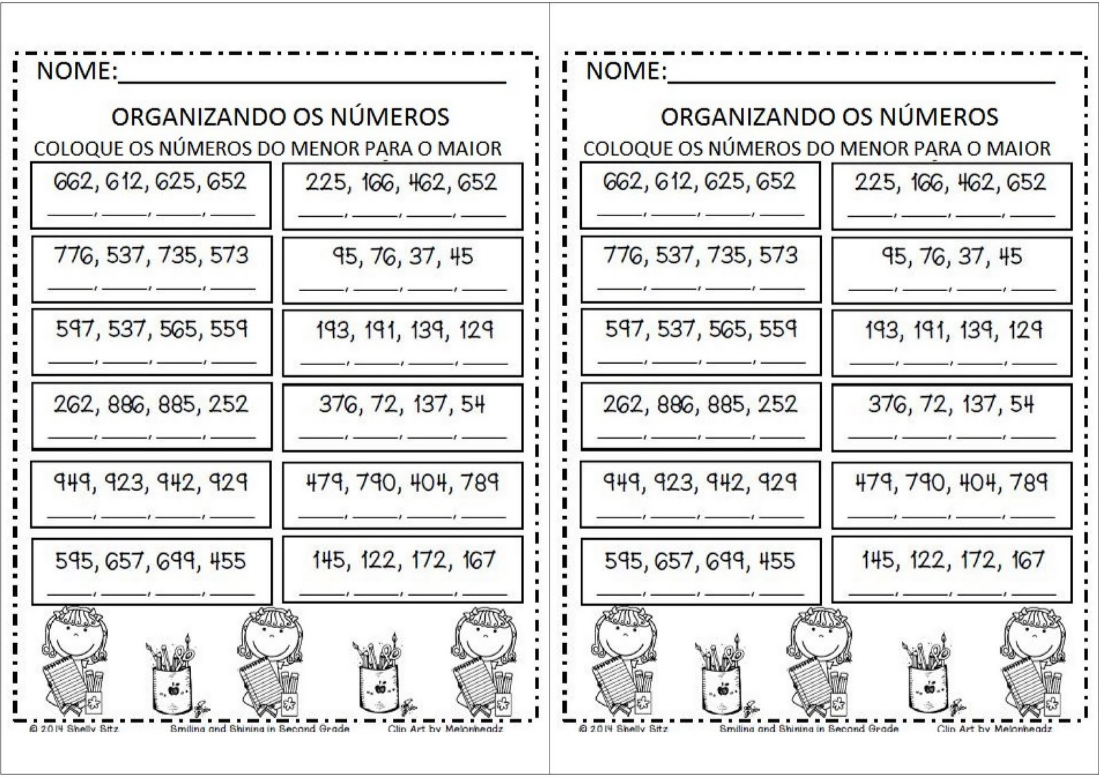 Pedagogas da paz: Atividade Com Sequência Numérica, Números Do Maior ...