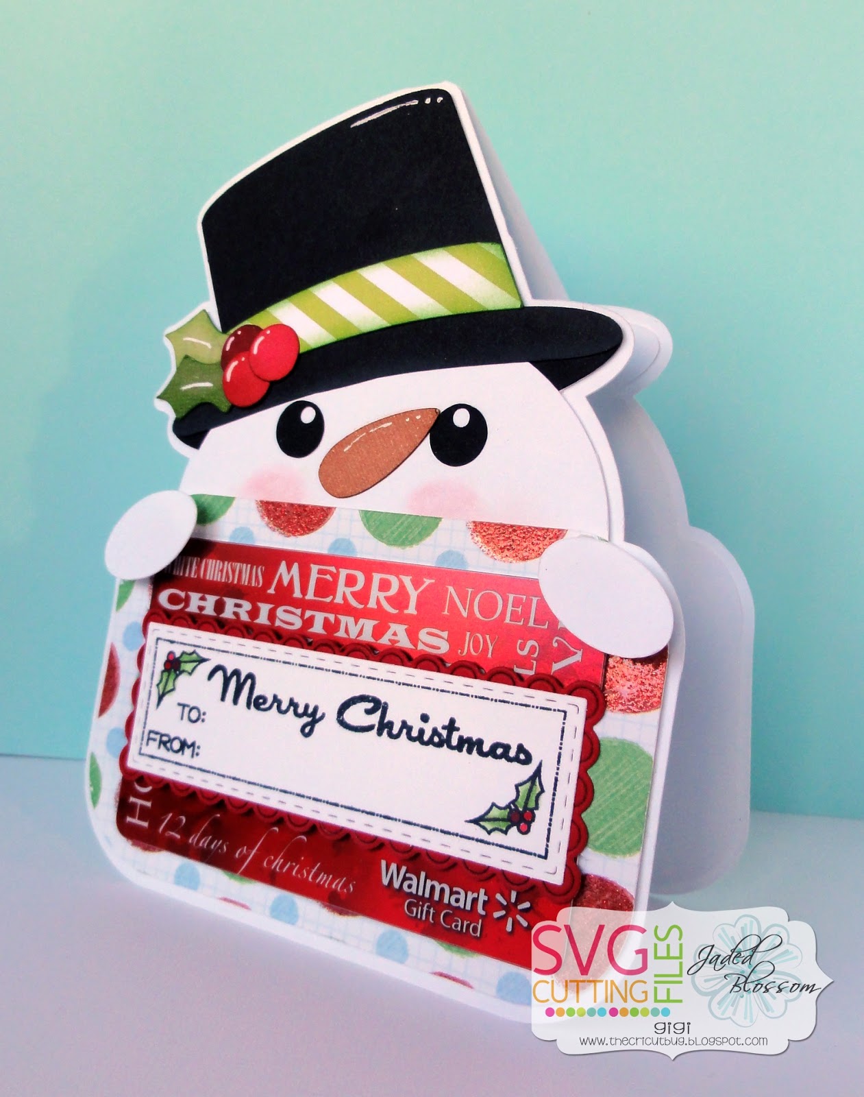 The Cricut Bug: Snowman Gift Card Holder Shaped Card