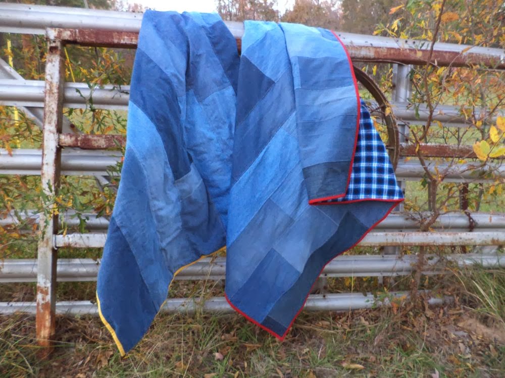 Kat & Cat Quilts: Finished Blue Jeans Quilts