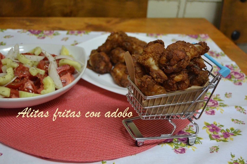 ALITAS FRITAS CON ADOBO