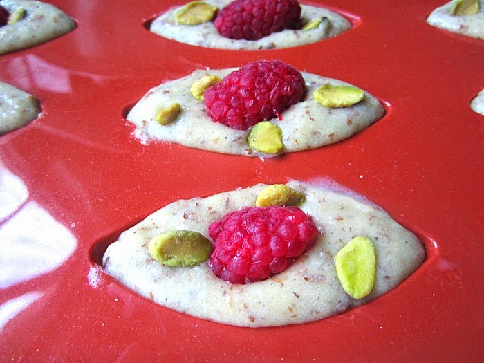 Financiers or Madeleines w/ Pistachios & Raspberries