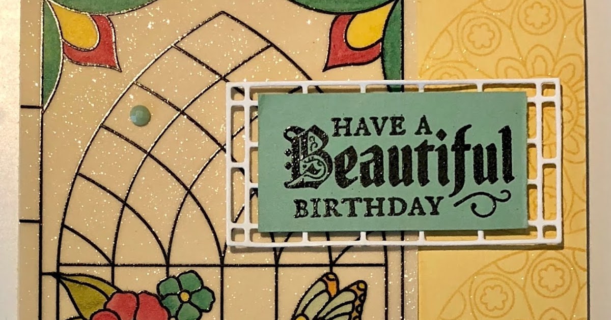 `: Painted Glass Beautiful Birthday